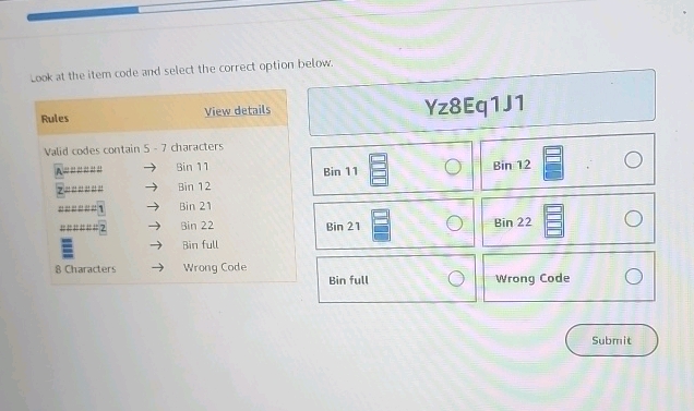Look at the item code and select the | StudyX