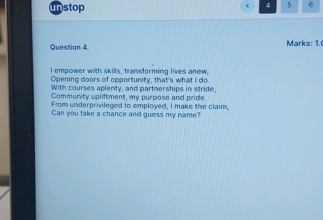 Unstop 4 5 6 Question 4 Marks 1 I empower | StudyX