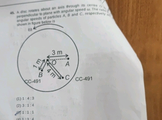 43 A disc rotates about an axis through its | StudyX
