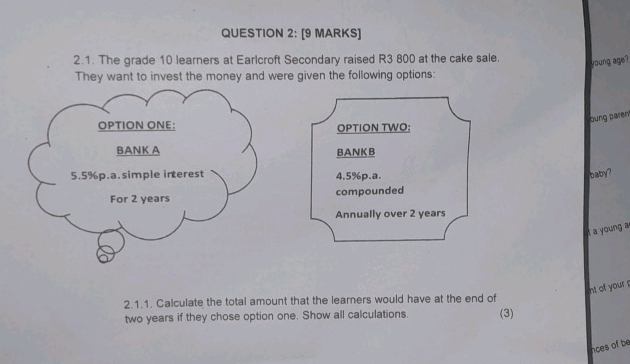 QUESTION 2 9 MARKS 21 The grade 10 learners | StudyX