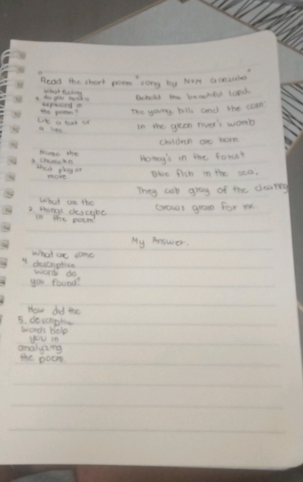 Read the short poem song by NVM Gcnactes | StudyX