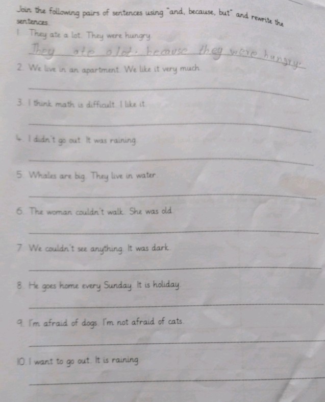 Join the following pairs of sentences using | StudyX