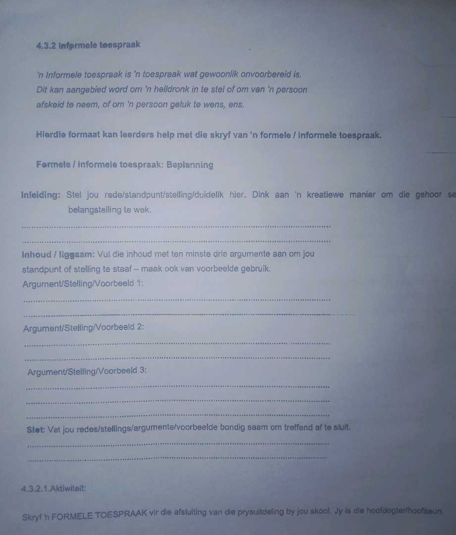 432 Informele toespraak In Informele