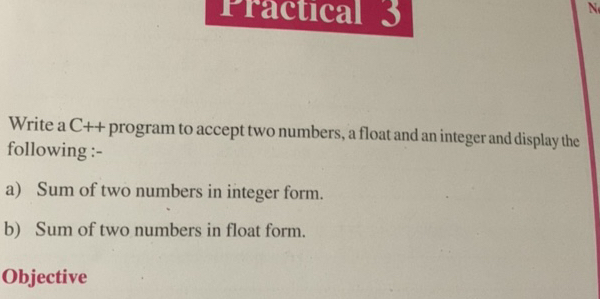 Write a C++ program to accept two numbers | StudyX