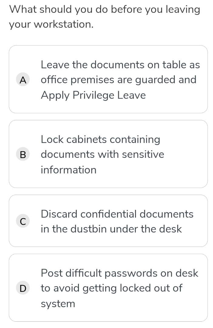What should you do before you leaving your | StudyX