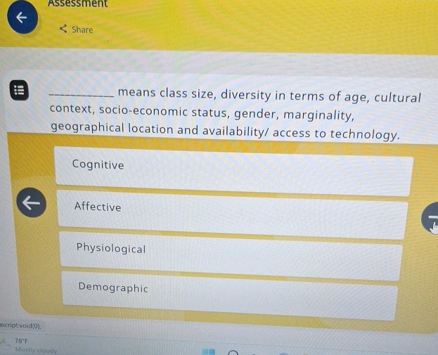 Assessment Share means class size | StudyX