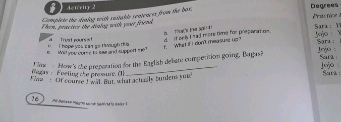 Activity 2 Complete the dialog with | StudyX