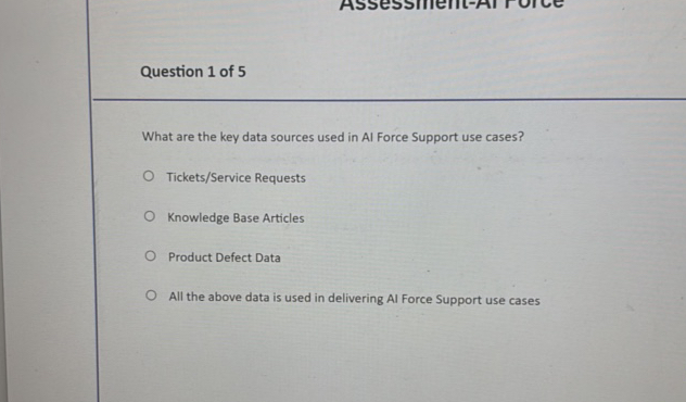 Question 1 of 5 What are the key data | StudyX
