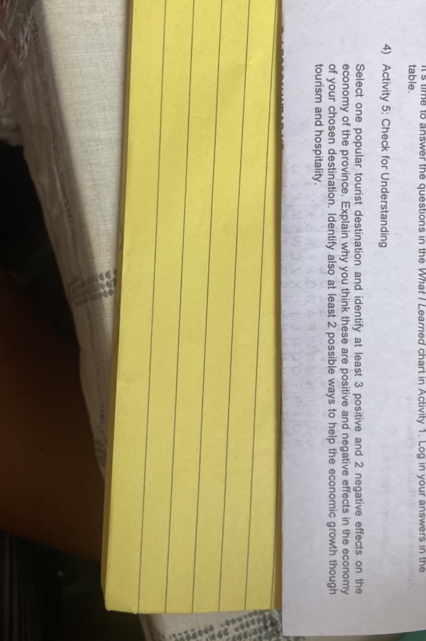 the questions in the What I Learned chart | StudyX