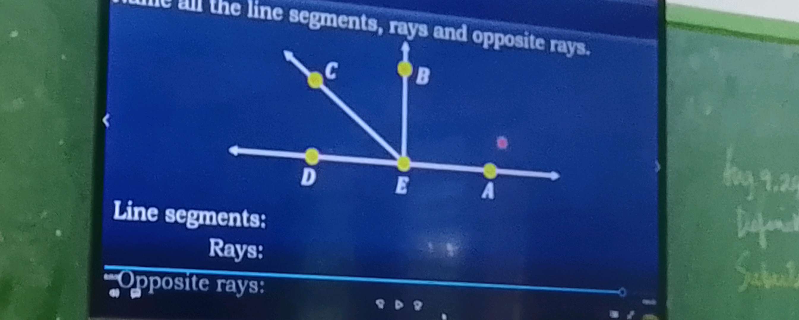 the line segments rays and opposite rays | StudyX