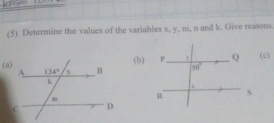 (5) Determine the values of the variables | StudyX