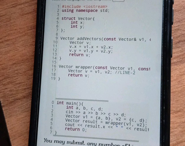 include using namespace std struct Vector | StudyX