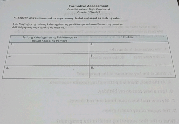 Formative Assessment Good Moral and Right | StudyX