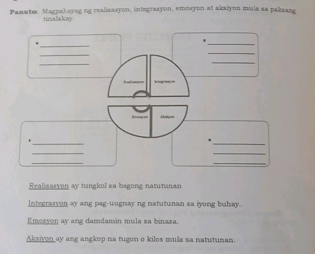 Panutoc Magpahayag ng realisasyon | StudyX