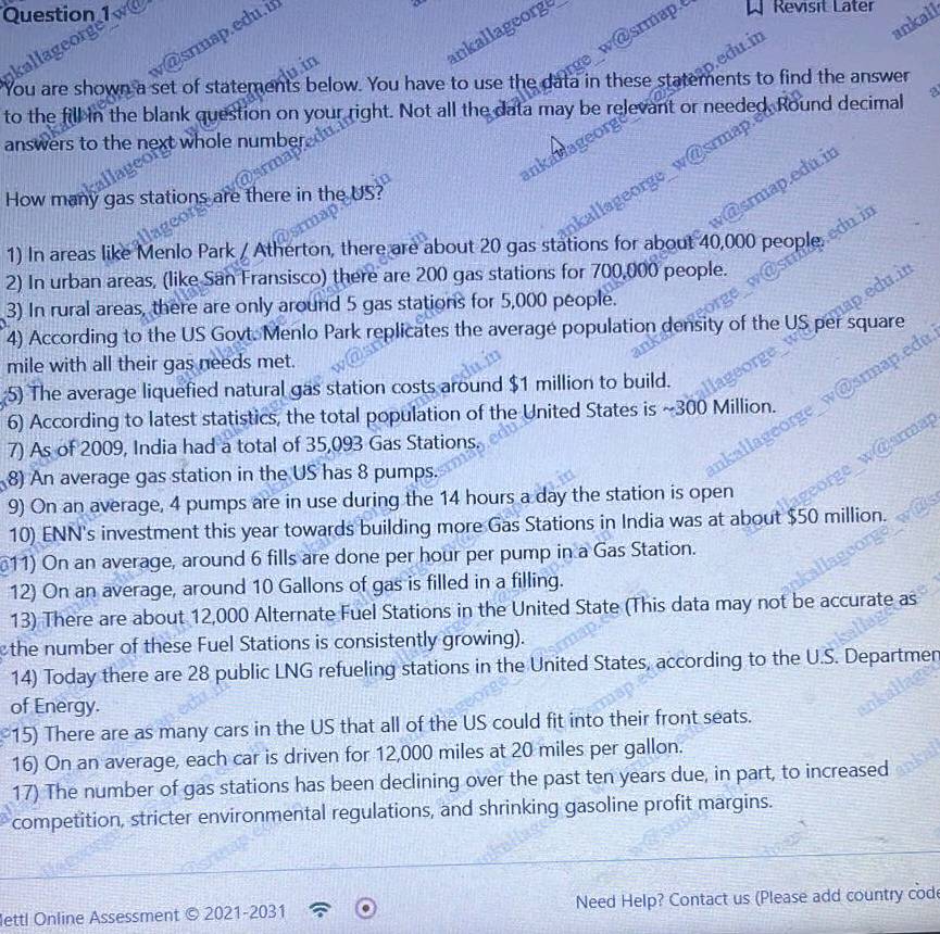 You are shown set of statements below You | StudyX