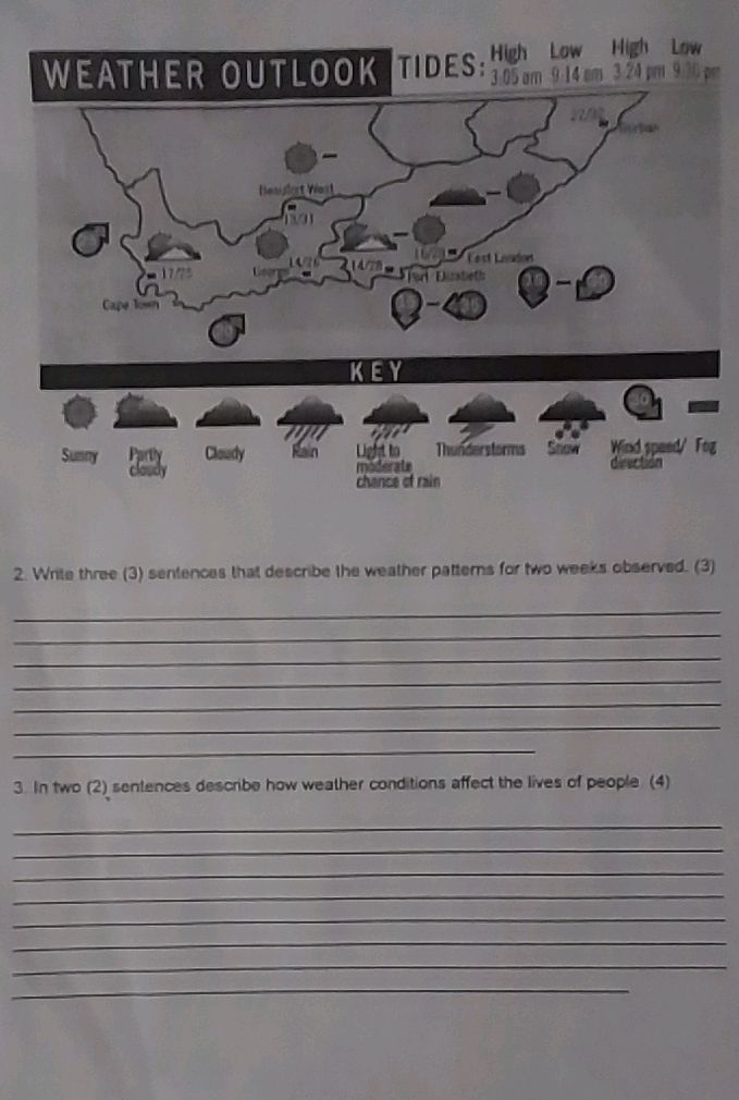 2 Write three (3) sentences that describe | StudyX