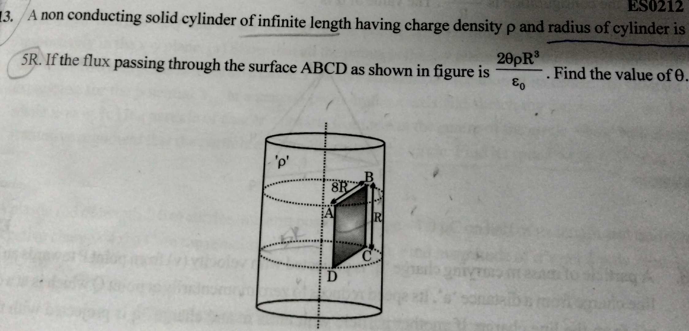 13 A non conducting solid cylinder of | StudyX