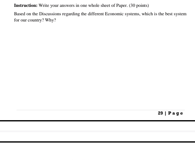 Instruction Write your answers in one whole | StudyX