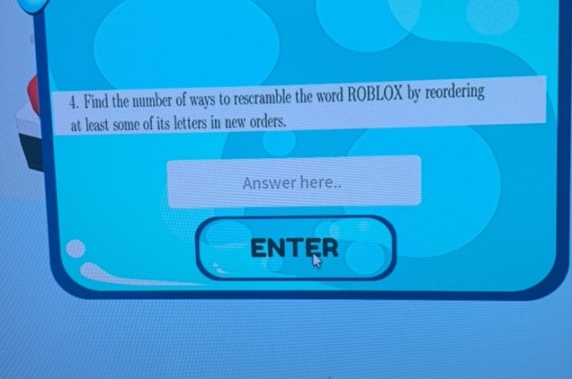 4 Find the number of ways to reccramble the