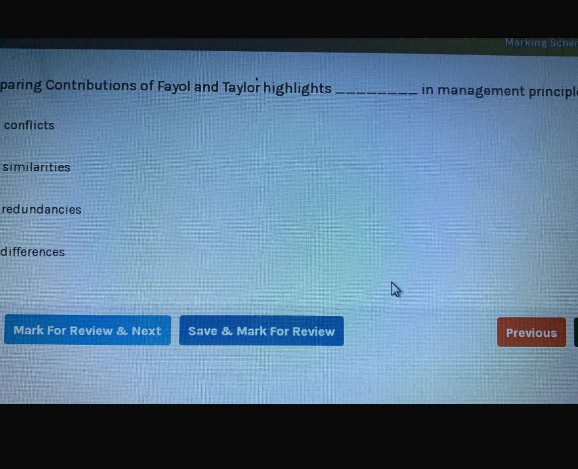 Marking schet paring Contributions of Fayol | StudyX