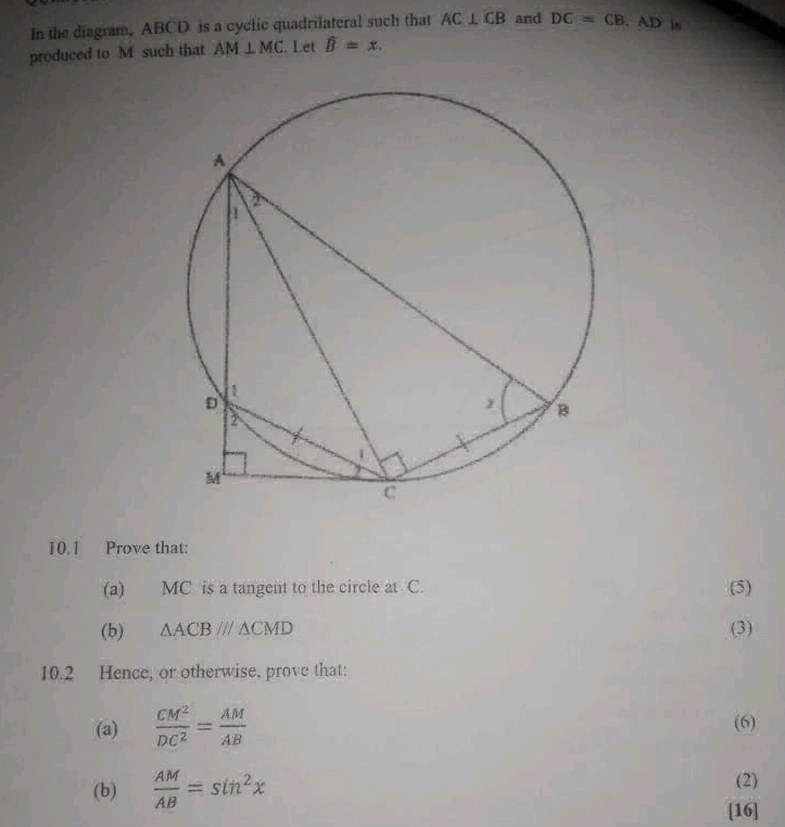 In the diagram ABCD is a cyctic | StudyX