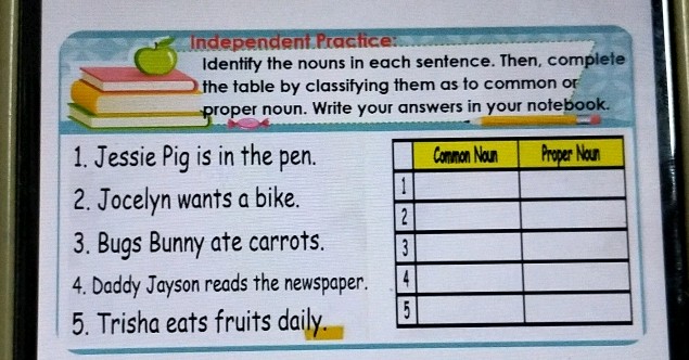 Identity the nouns in each sentence Then | StudyX