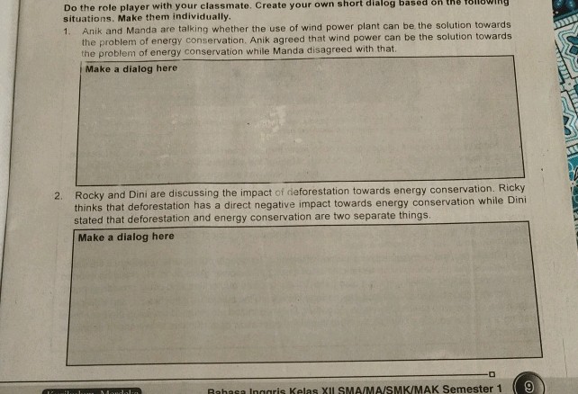 Do the role player with your classmate | StudyX