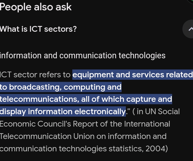 People also ask What is ICT sectors | StudyX