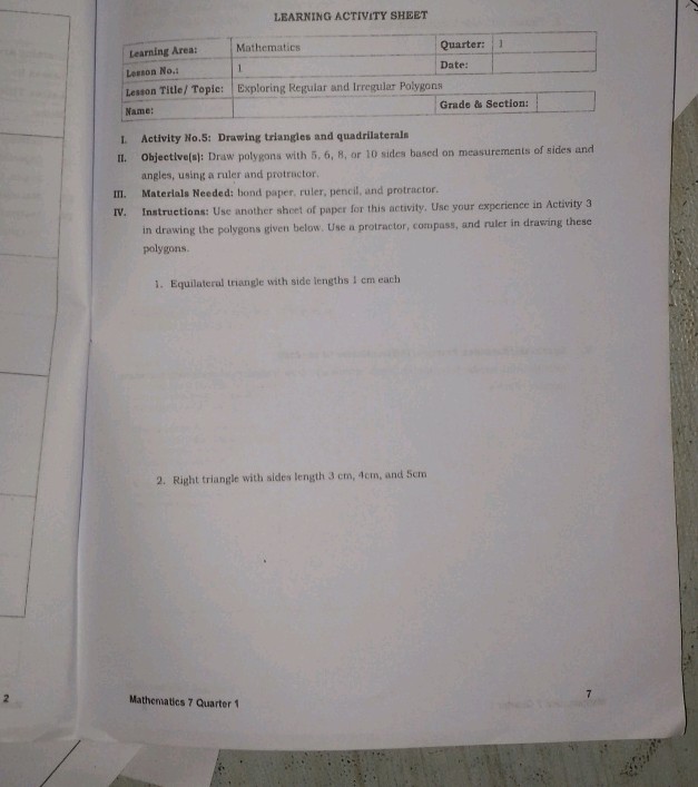 LEARNING ACTIVITY SHEET Learning Area | StudyX