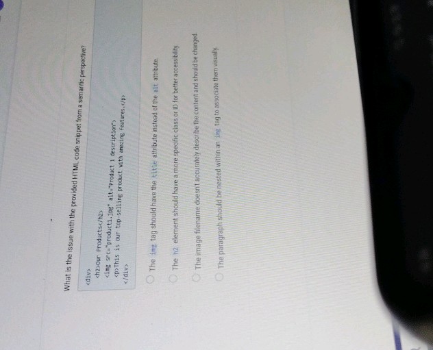 What is the issue with the provided HTML | StudyX