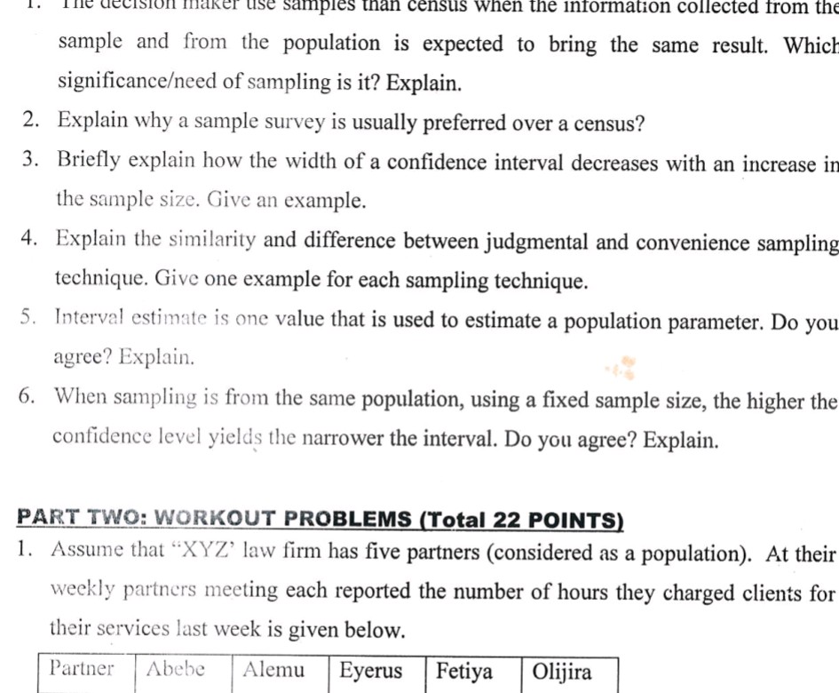 sample and from the population is expected | StudyX