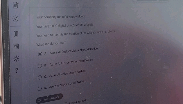 Your company manufactures widgets You have