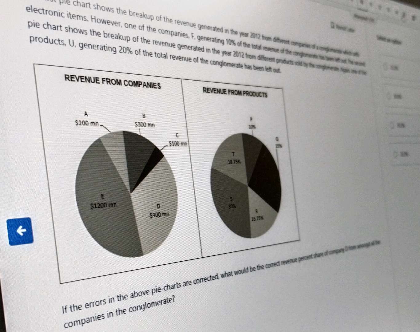 REVENUE FROM COMPANIES If the errors in the | StudyX