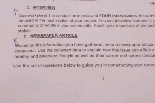 (SC INTERVIEW Use worksheet 1 to conduct an | StudyX