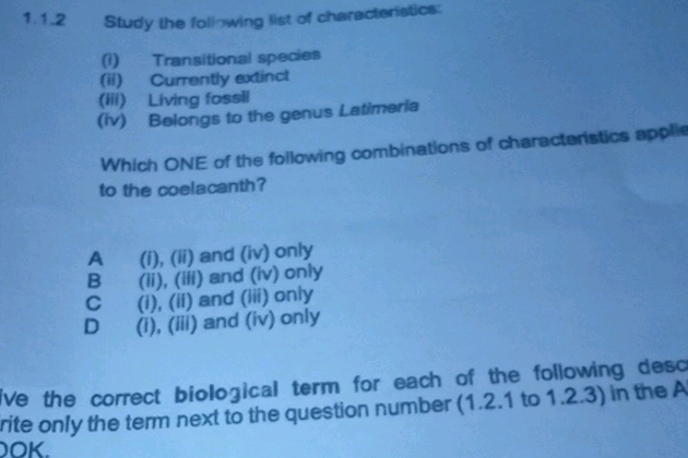 112 Study the foll owing list of | StudyX