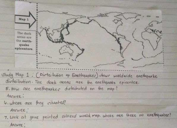 Study Map 1 (Distribution of Earthquakes) | StudyX