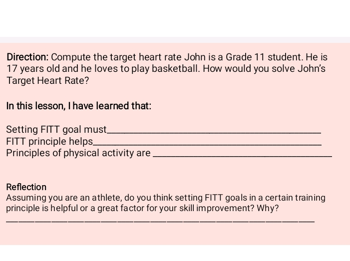 Direction Compute the target heart rate | StudyX