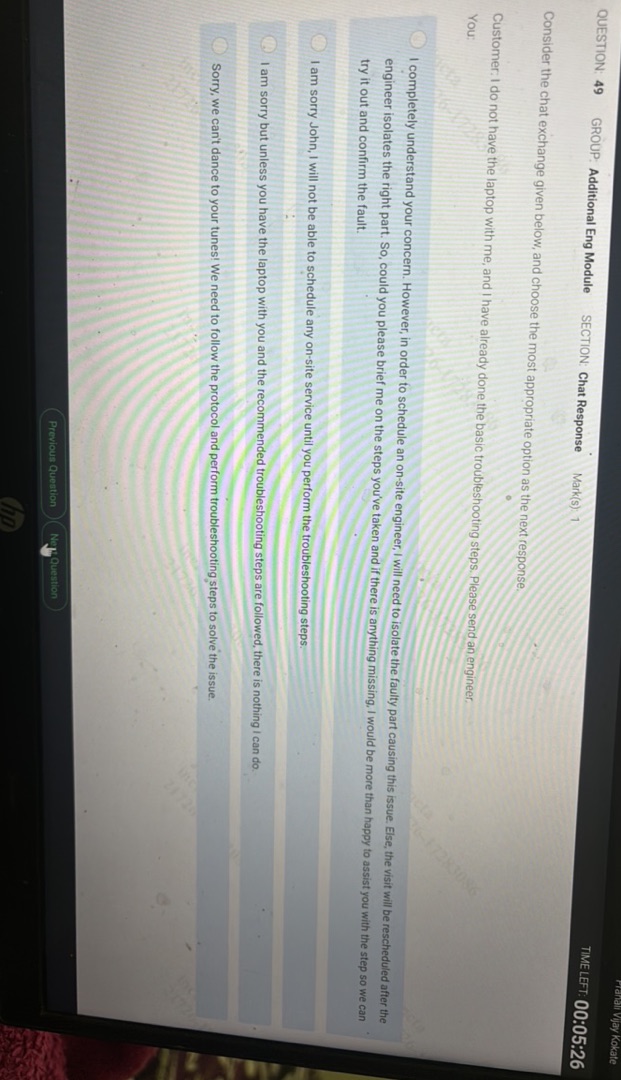 QUESTION 49 GROUP Additional Eng Module | StudyX