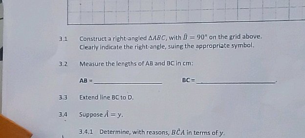 31 Construct a right-angled A B C with | StudyX