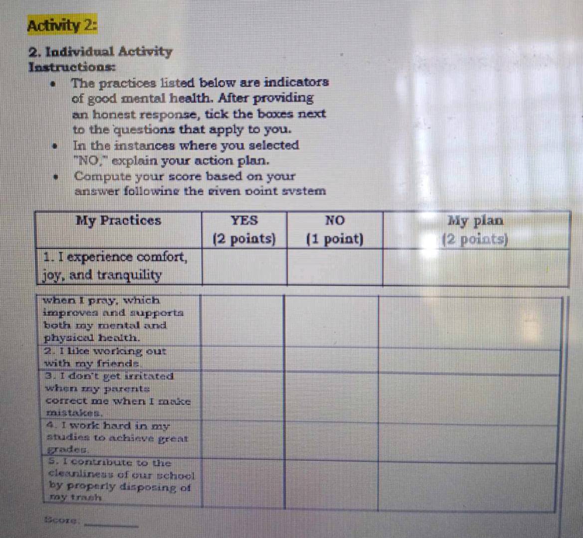 Activity 2 2 Individual Activity | StudyX