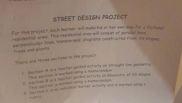 STREET DESIGN PROJECT For this project each | StudyX