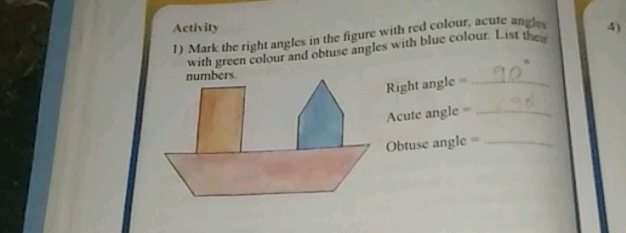 1) Mark the right angles in the figure with | StudyX