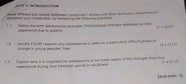 NITY 1 INTRODUCTION Read different but | StudyX