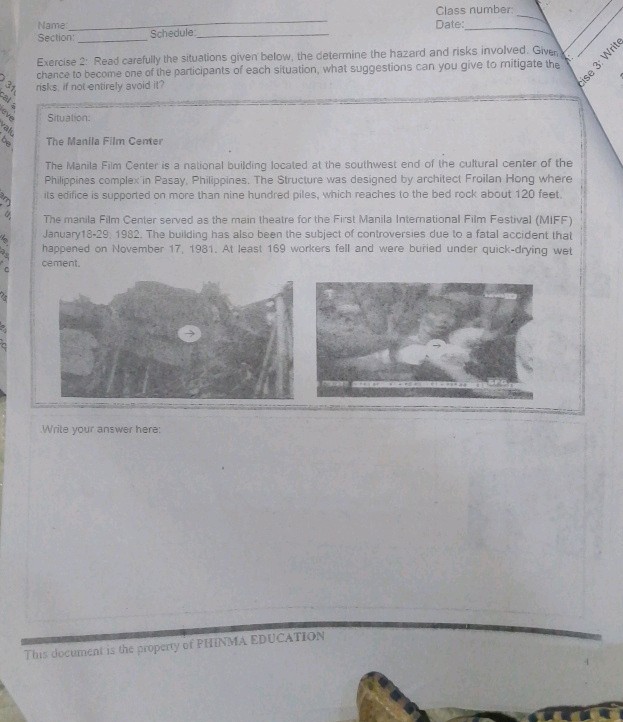 Name Class number Section Schedule Date | StudyX