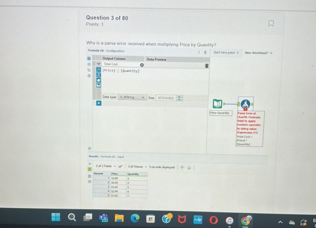 Question 3 of 80 Points 1 Why is a parse | StudyX