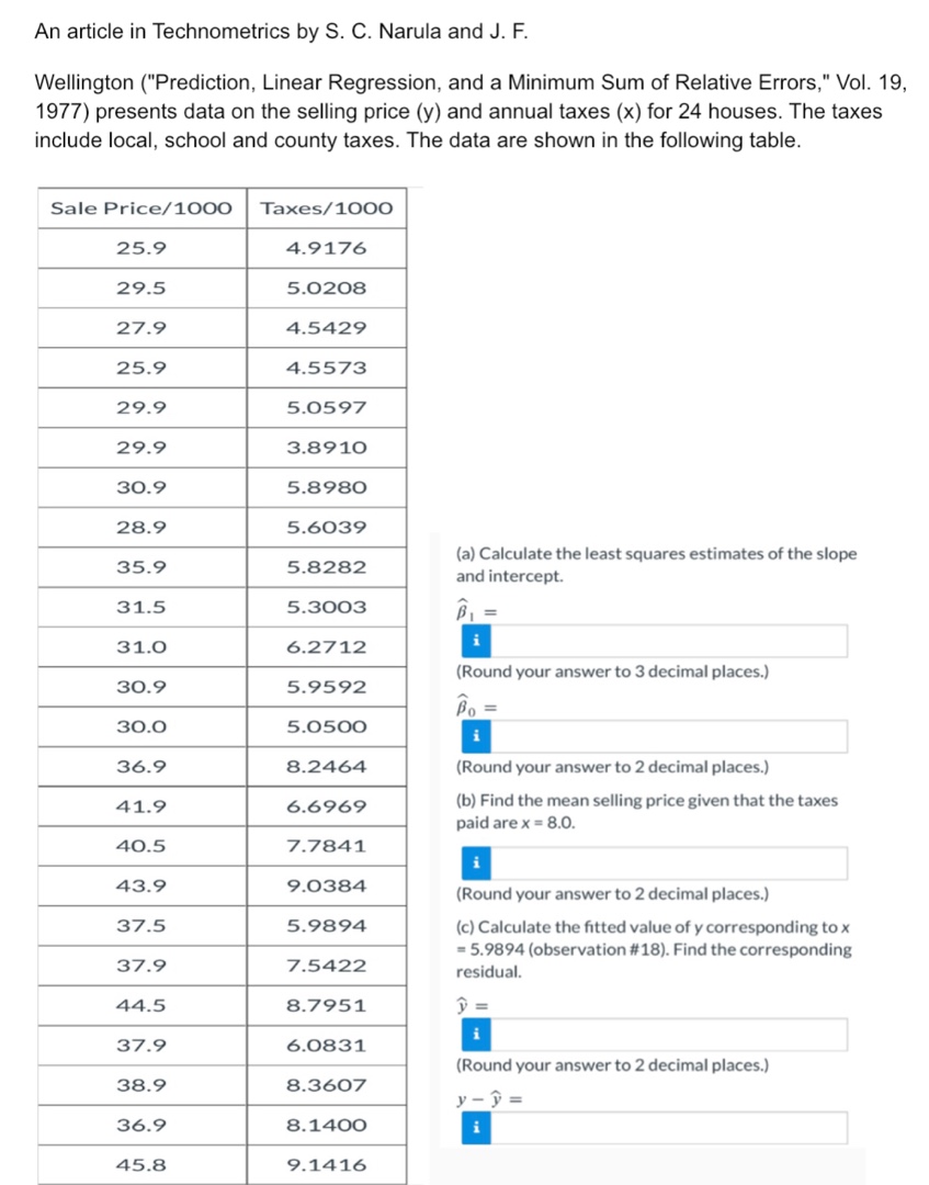 An article in Technometrics by S C Narula | StudyX