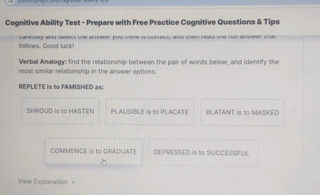 Cognitive Ability Test - Prepare with Free