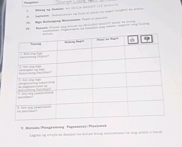 Pangalam Uonmpe 1 Blayg Og Gawai= =4 | StudyX