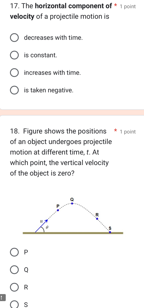 17 The horizontal component of 1 point | StudyX