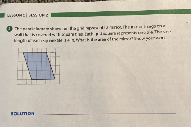 LESSON 1 SESSION 2 3 The parallelogram | StudyX